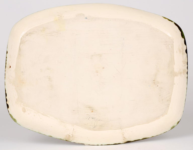 Eric Leaper Newlyn Studio Pottery Orange Glazed Tray or Shallow Dish ...