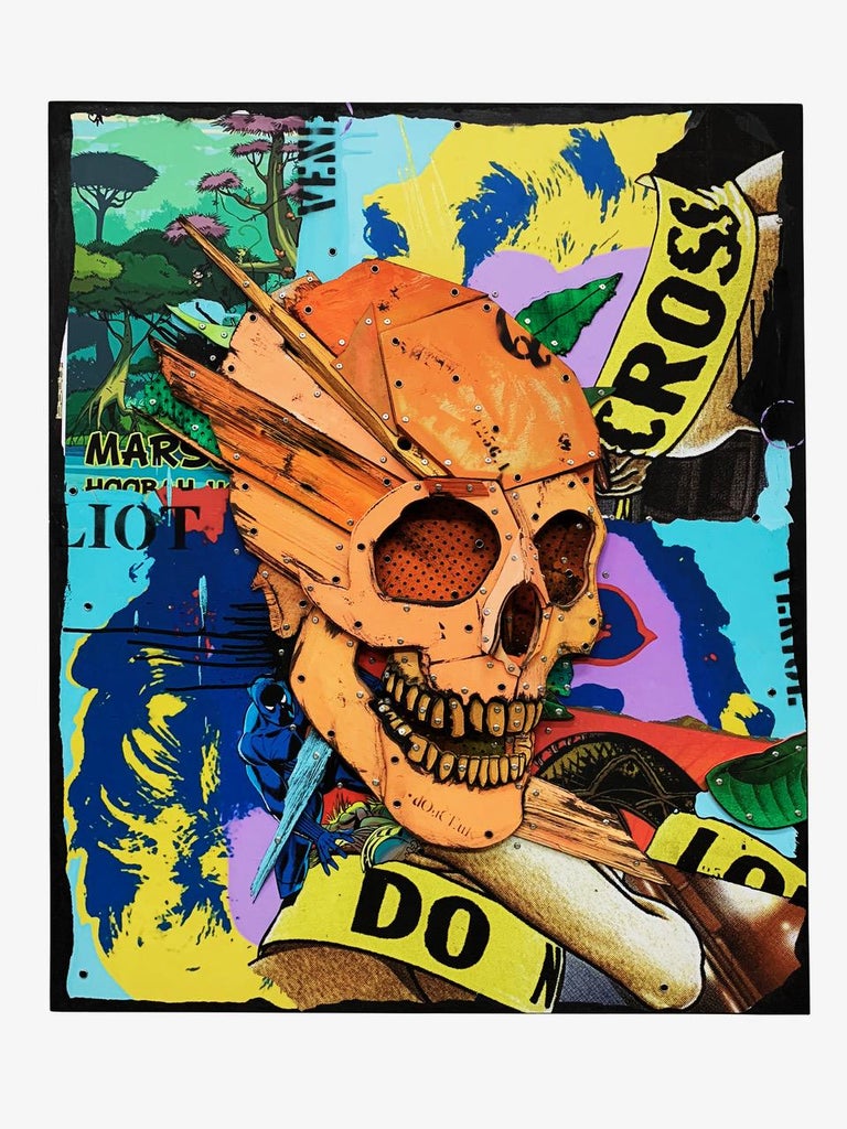 Eric Liot - Vanitas de Plata - Wood Colored Panel Yellow Green White ...
