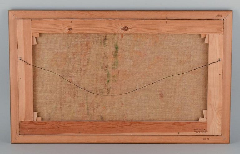 Eric Lundberg, Modernist Landscape. Oil on Canvas For Sale at 1stDibs