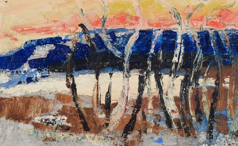 Eric Lundberg, a Listed Swedish Painter. Modernist Landscape, Oil on ...