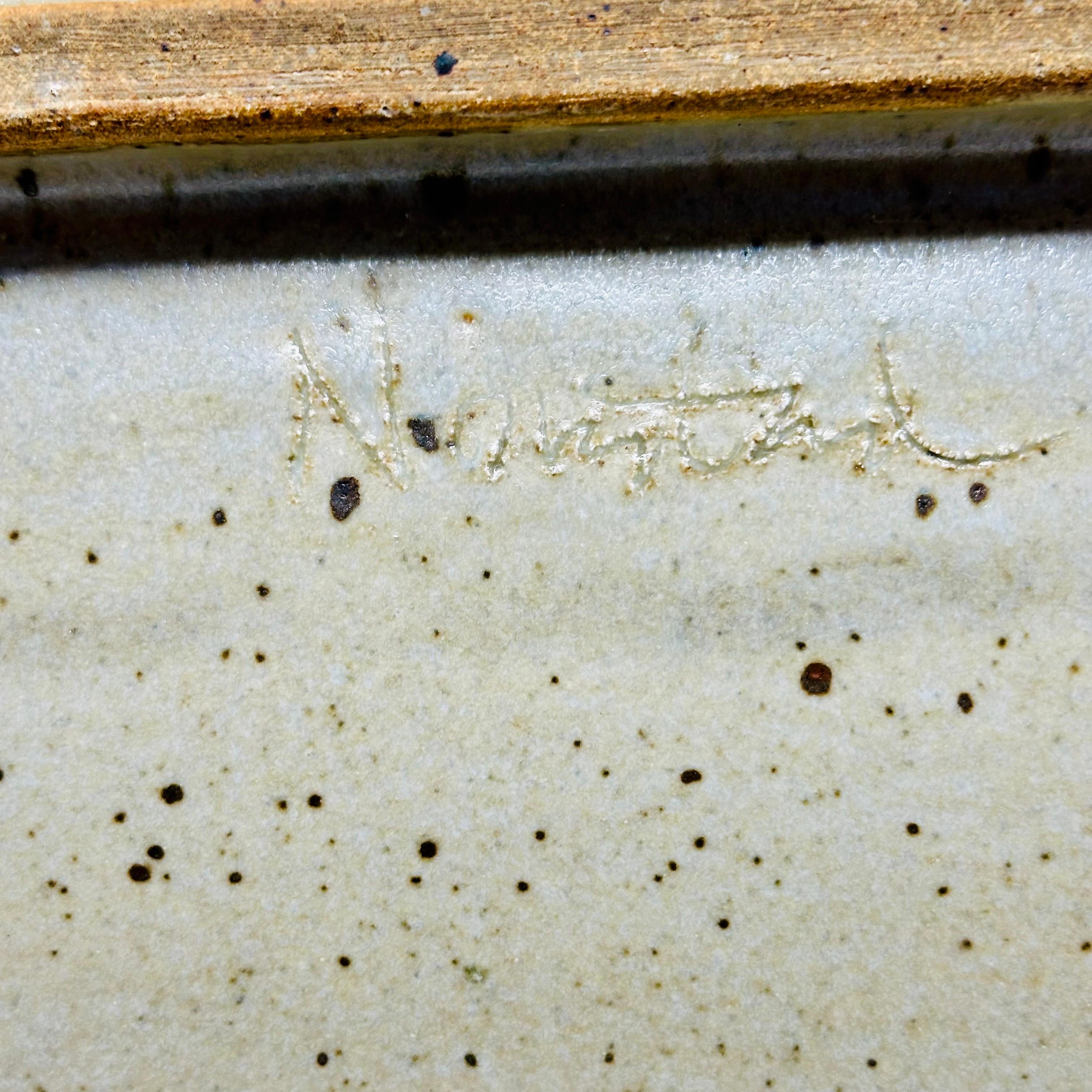 Eric Norstad Mid-Century Painted Slab Pottery Platter, Signed For Sale ...