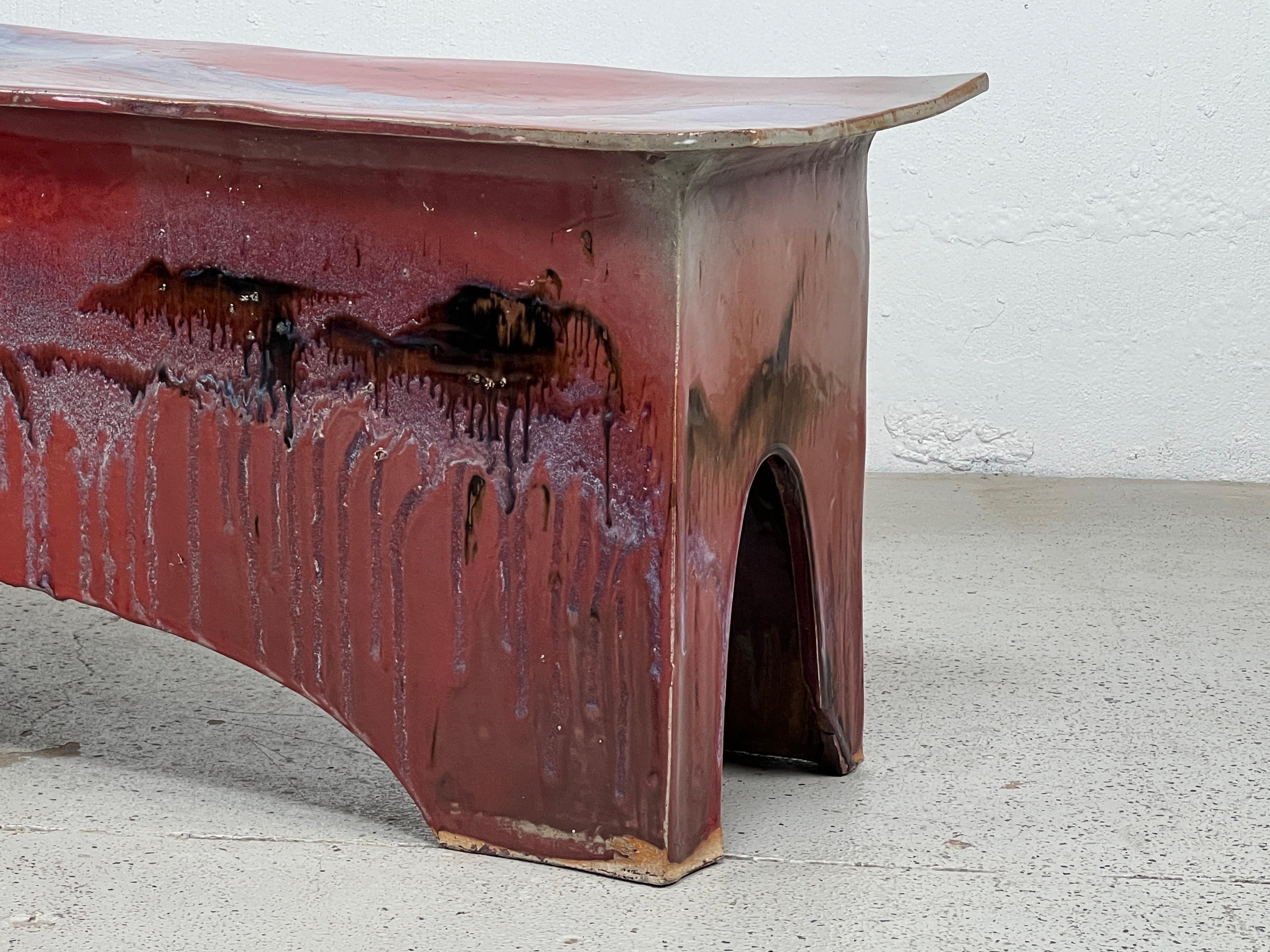 Eric O'Leary Ceramic Bench For Sale at 1stDibs