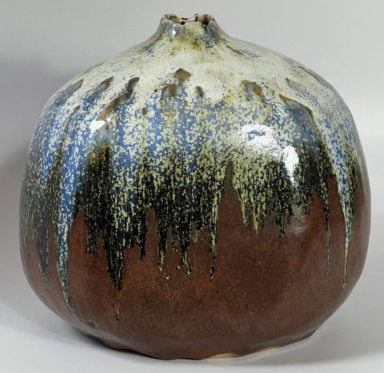 Eric Ploen Norway Altered Weed Vase Form with Layered Crystalline ...