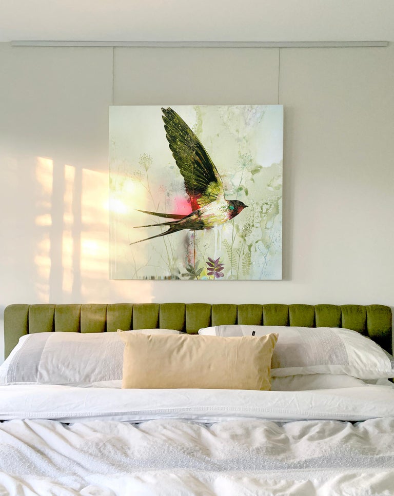 Eric Robitaille - "Drizzle and Supernova" Square realist abstract oil ...