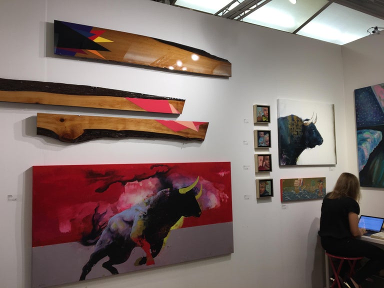 Eric Robitaille - Entre Ciel et Terre - red contemporary abstract and ...