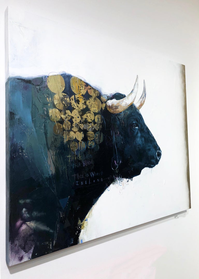 Eric Robitaille - Victory - contemporary abstract oil painting, gold ...