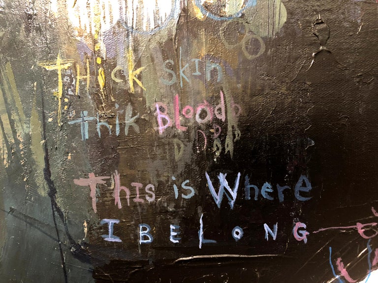 Eric Robitaille - Victory - contemporary abstract oil painting, gold ...