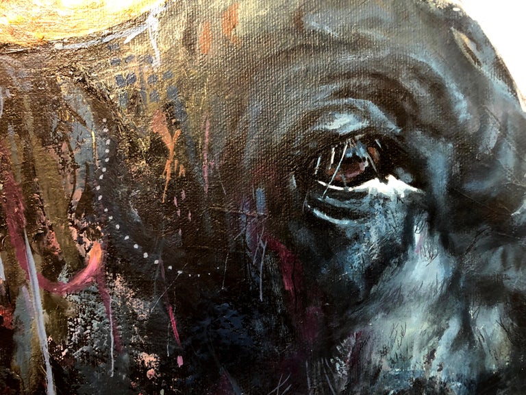 Eric Robitaille - Victory - contemporary abstract oil painting, gold ...