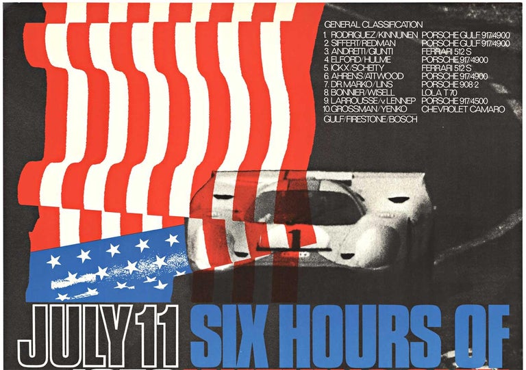 Eric Strenger - Original Porsche Six Hours of Watkins Glen, 1970 ...