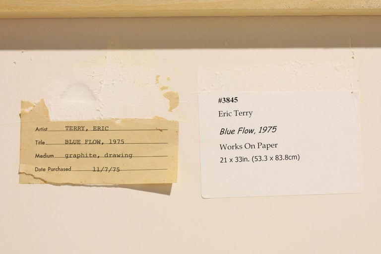 Eric Terry, "Blue Flow", Graphite on Paper, 1975 For Sale at 1stDibs