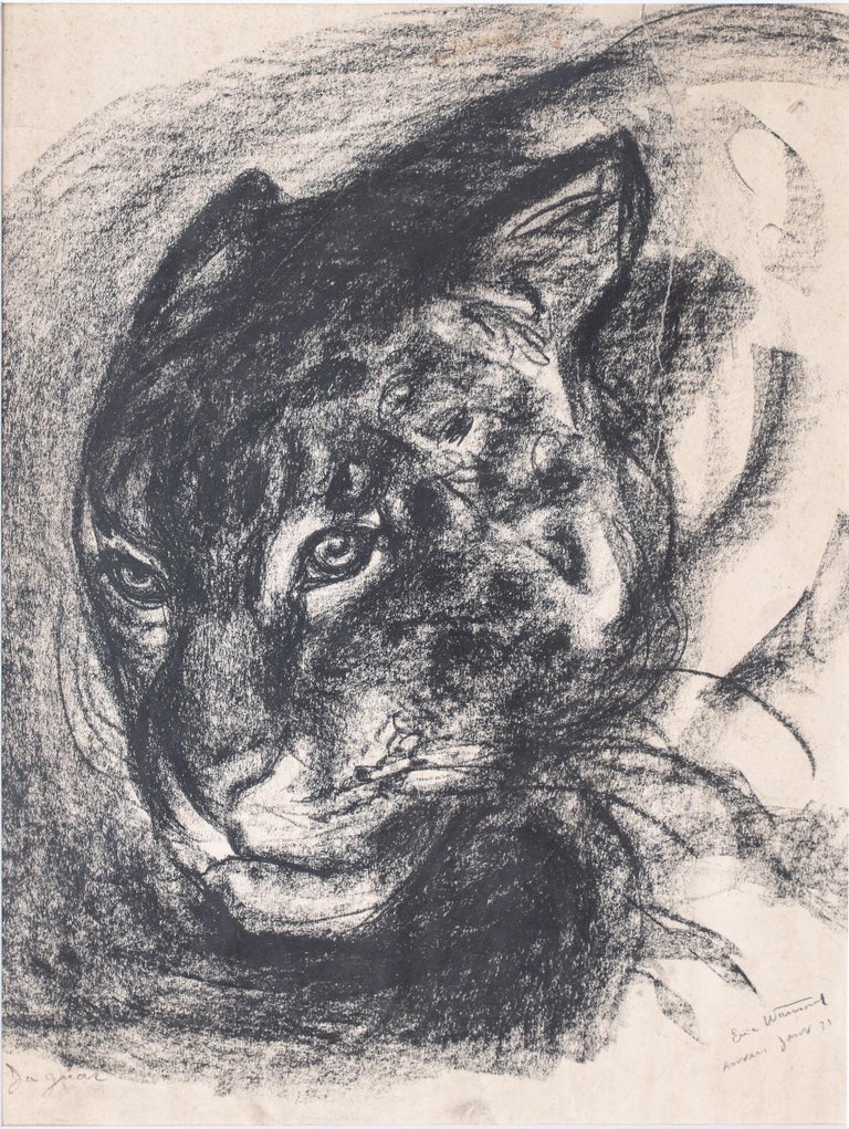 Eric Wansart 'Ukkel, 1899 - Elsene, 1976', Drawing of a Panther ...