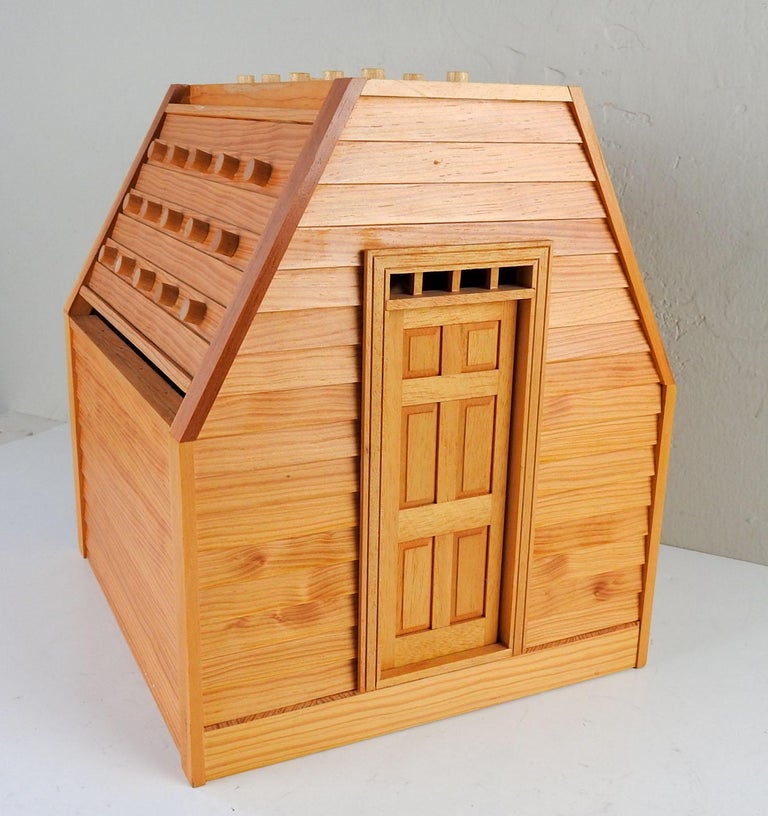 Eric Weller Wood House Sculpture For Sale at 1stDibs