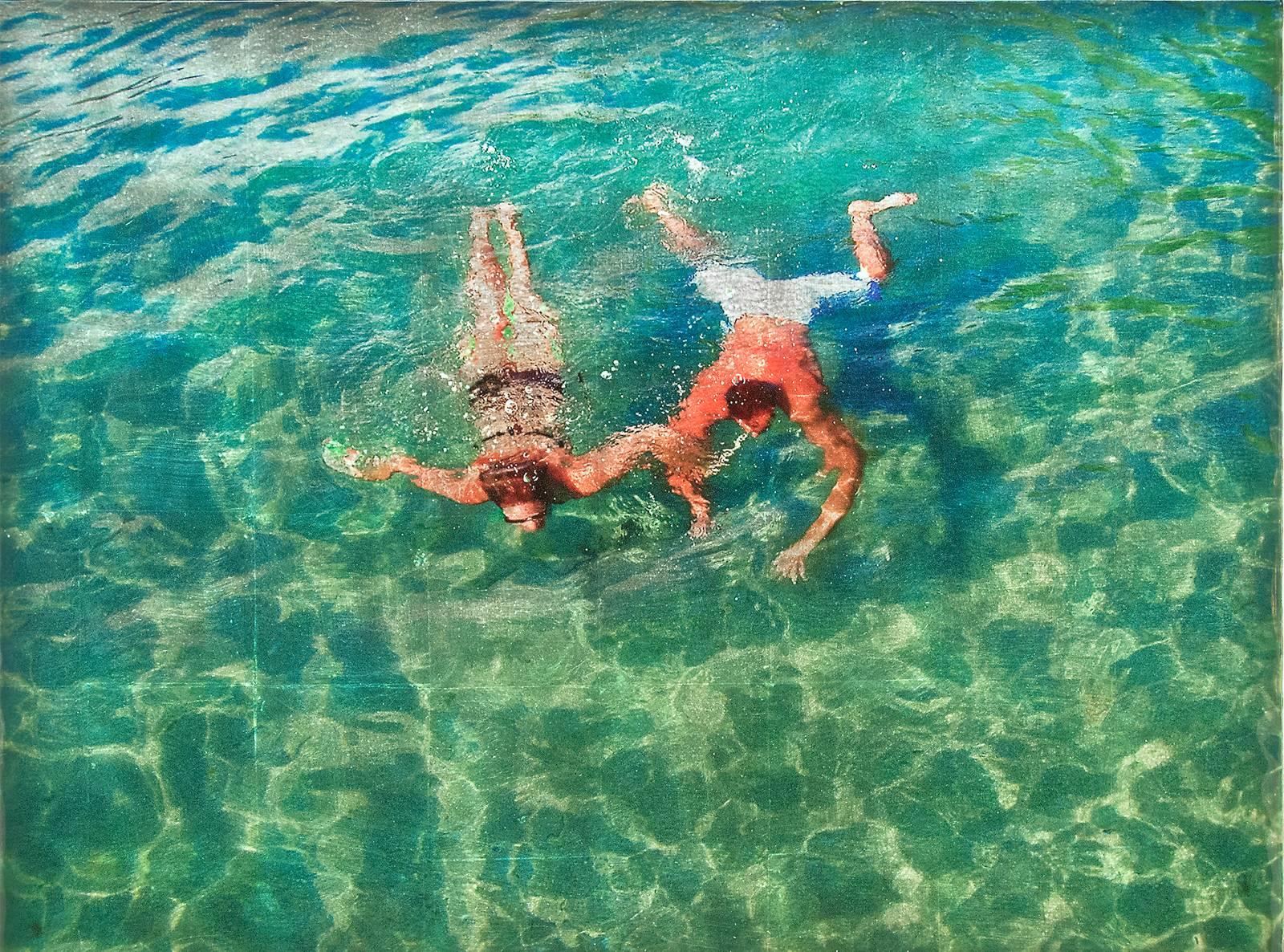 Eric Zener - ALL CLEAR AHEAD, people swimming in shallow water, sun ...