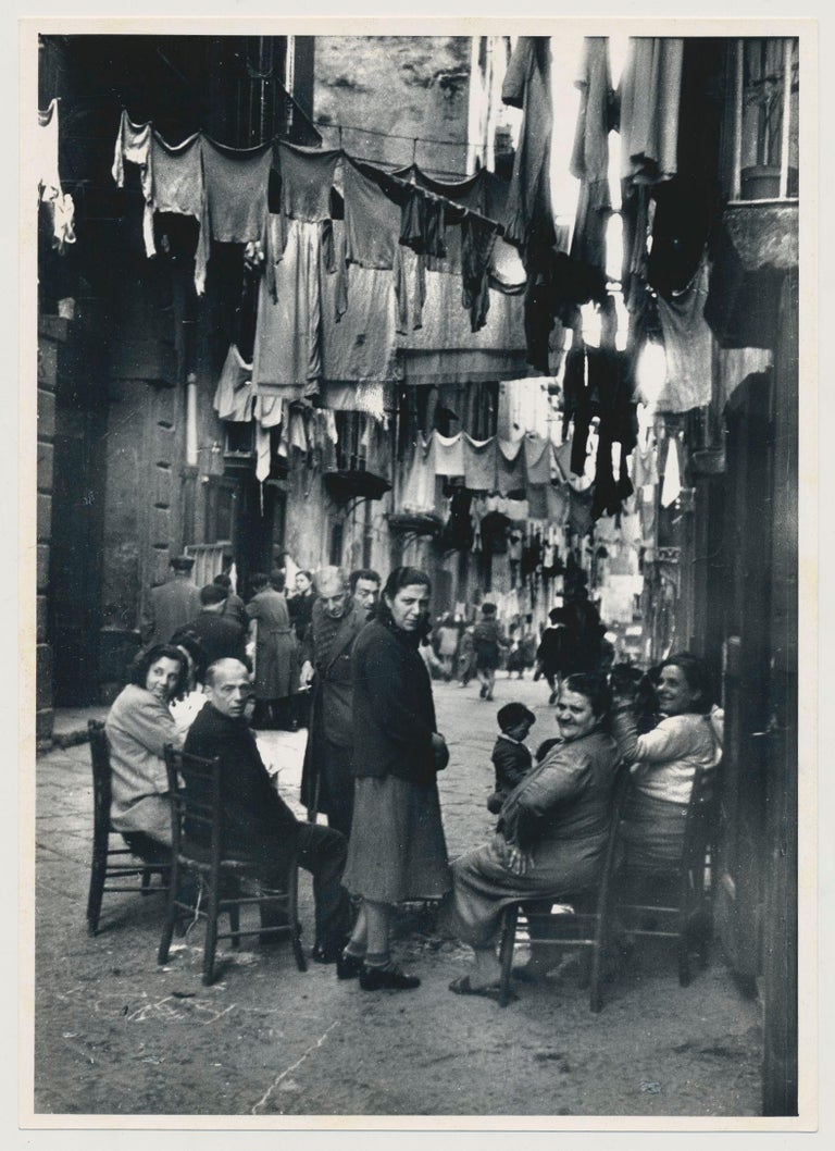 Erich Andres - Naples - People sitting on the streets, Italy 1950s For ...