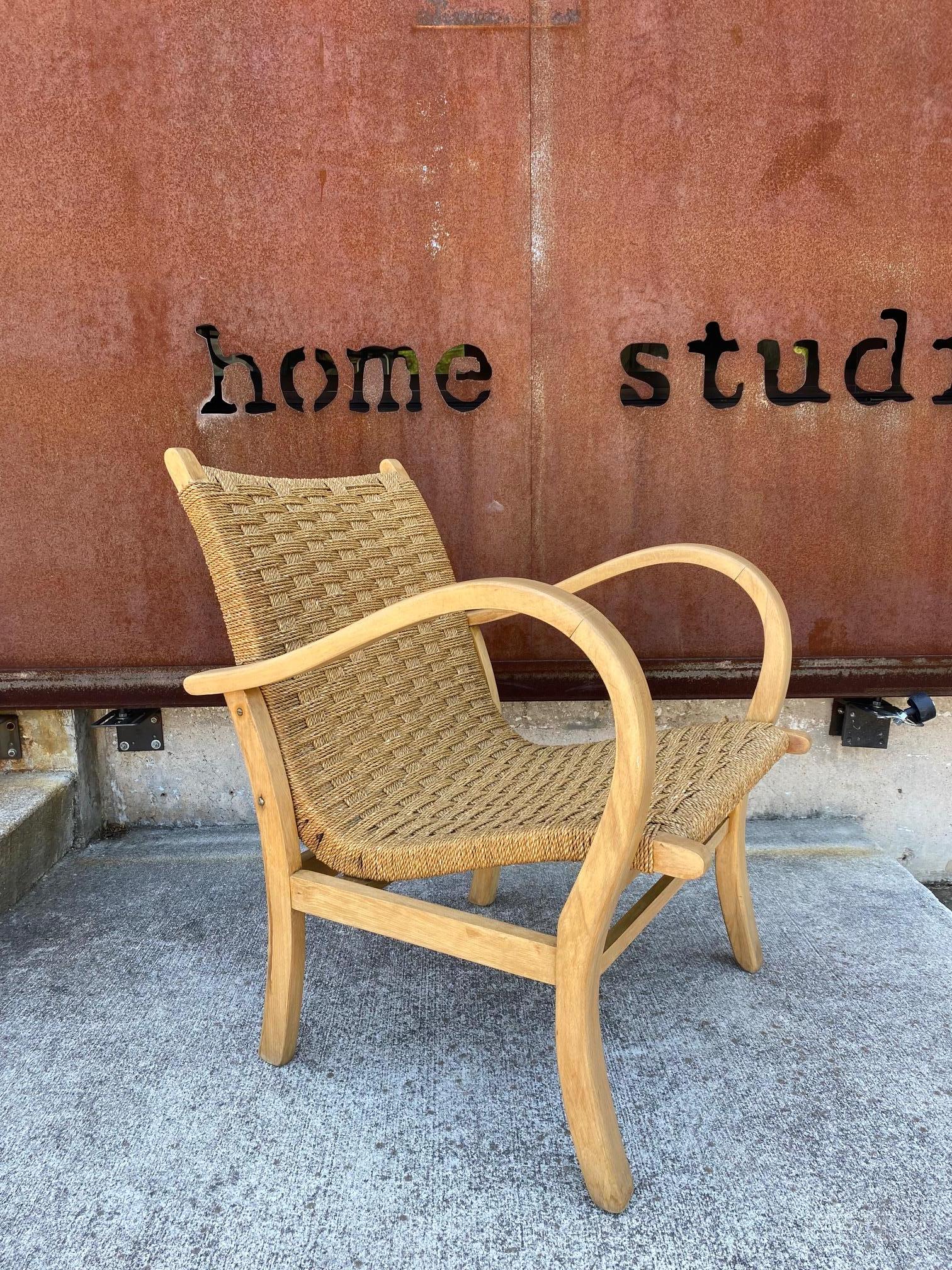 Pair of Erich Dieckmann Bauhaus Rope Armchairs, Germany, 1920s at 1stDibs