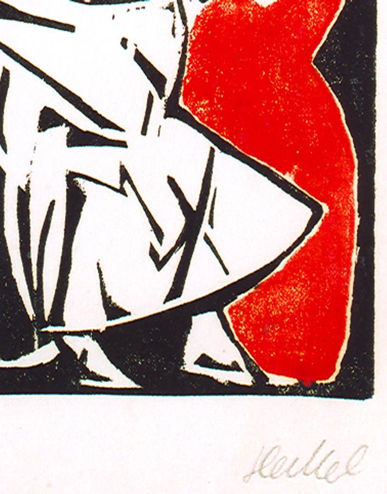 Erich Heckel - Erich Heckel, gravure sur bois « Reclining Woman ...