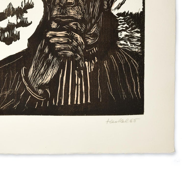 Erich Heckel - Selbstbildnis (Self-Portrait), Woodcut Print For Sale at ...