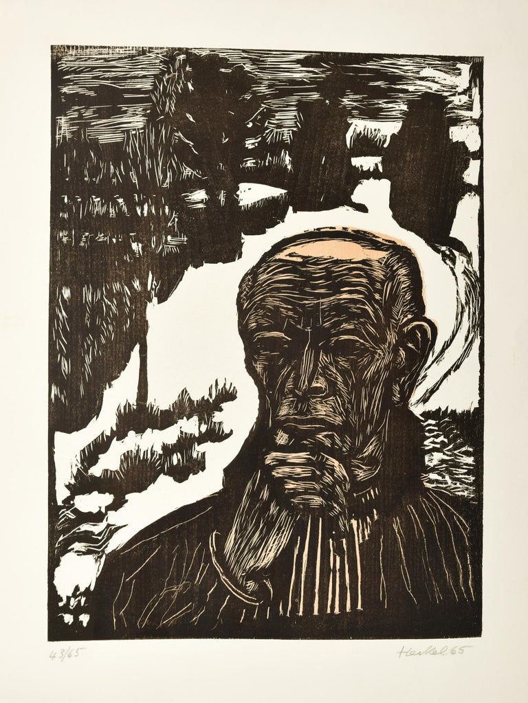 Erich Heckel - Selbstbildnis (Self-Portrait), Woodcut Print For Sale at ...