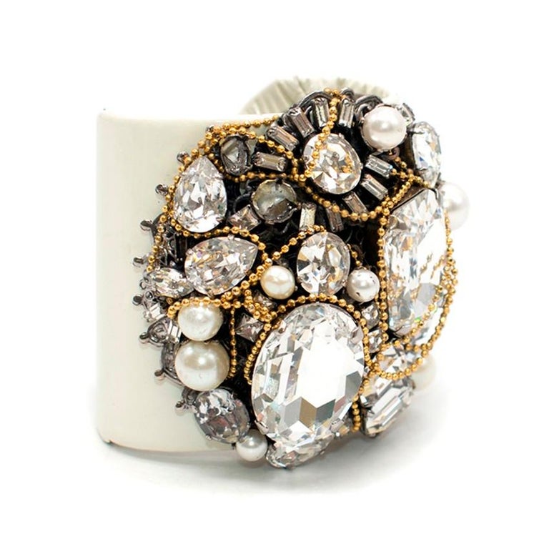 Erickson Beamon White Jewel Cuff Bracelet at 1stDibs | erickson beamon ...