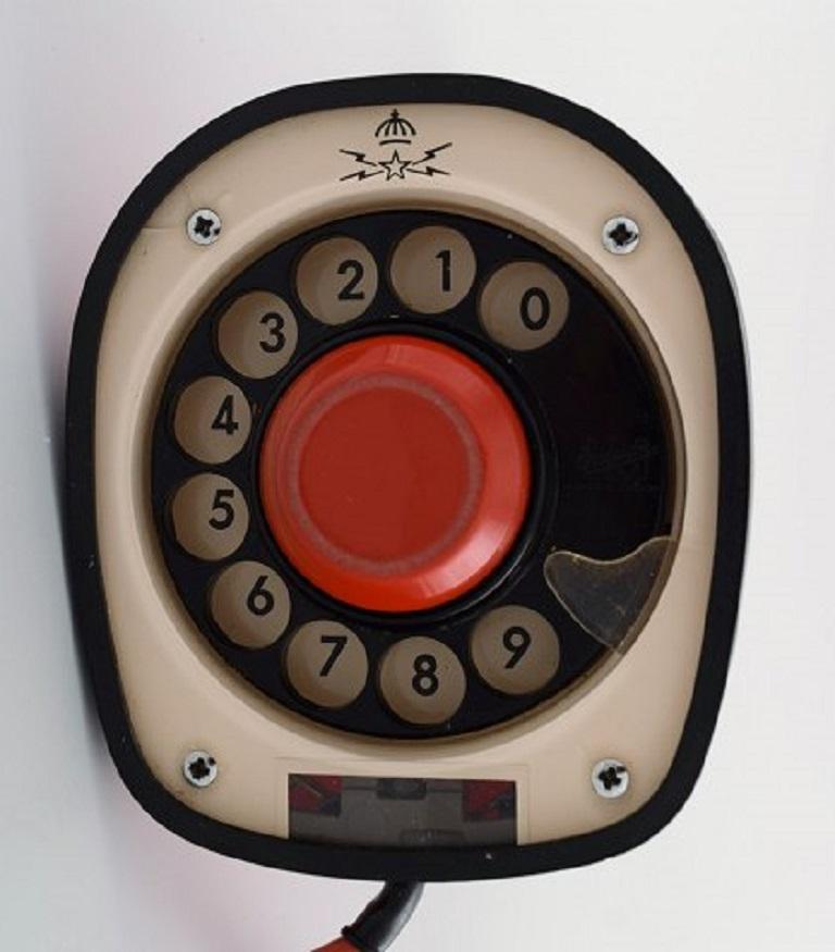 Ericsson Cobra Phone in Red Plastic with Turntable at the Bottom, 1960s ...