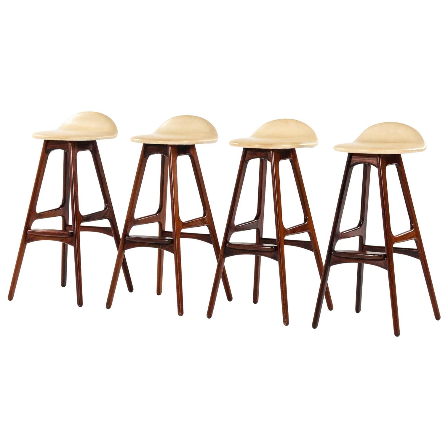 Erik Buck OD61 Walnut Counter Stools For Sale at 1stDibs
