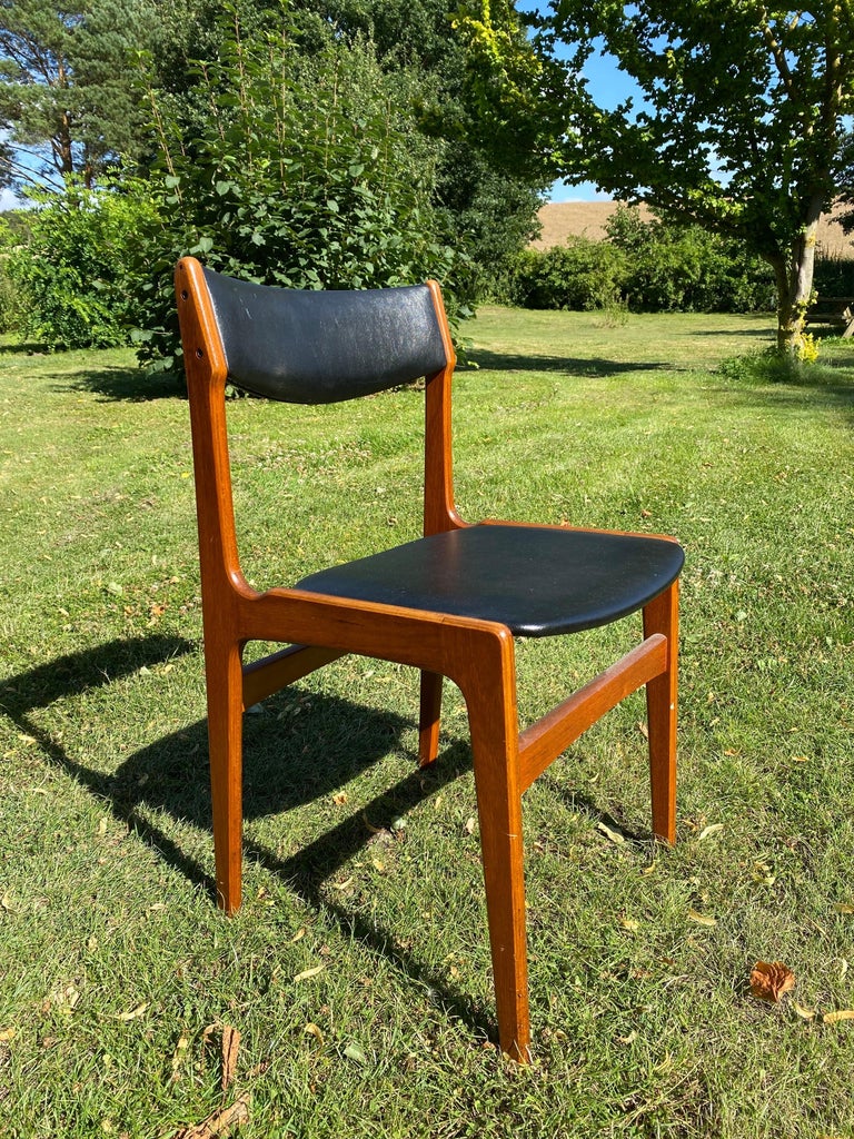 Erik Buck Dining Chairs in Teak For Sale at 1stDibs