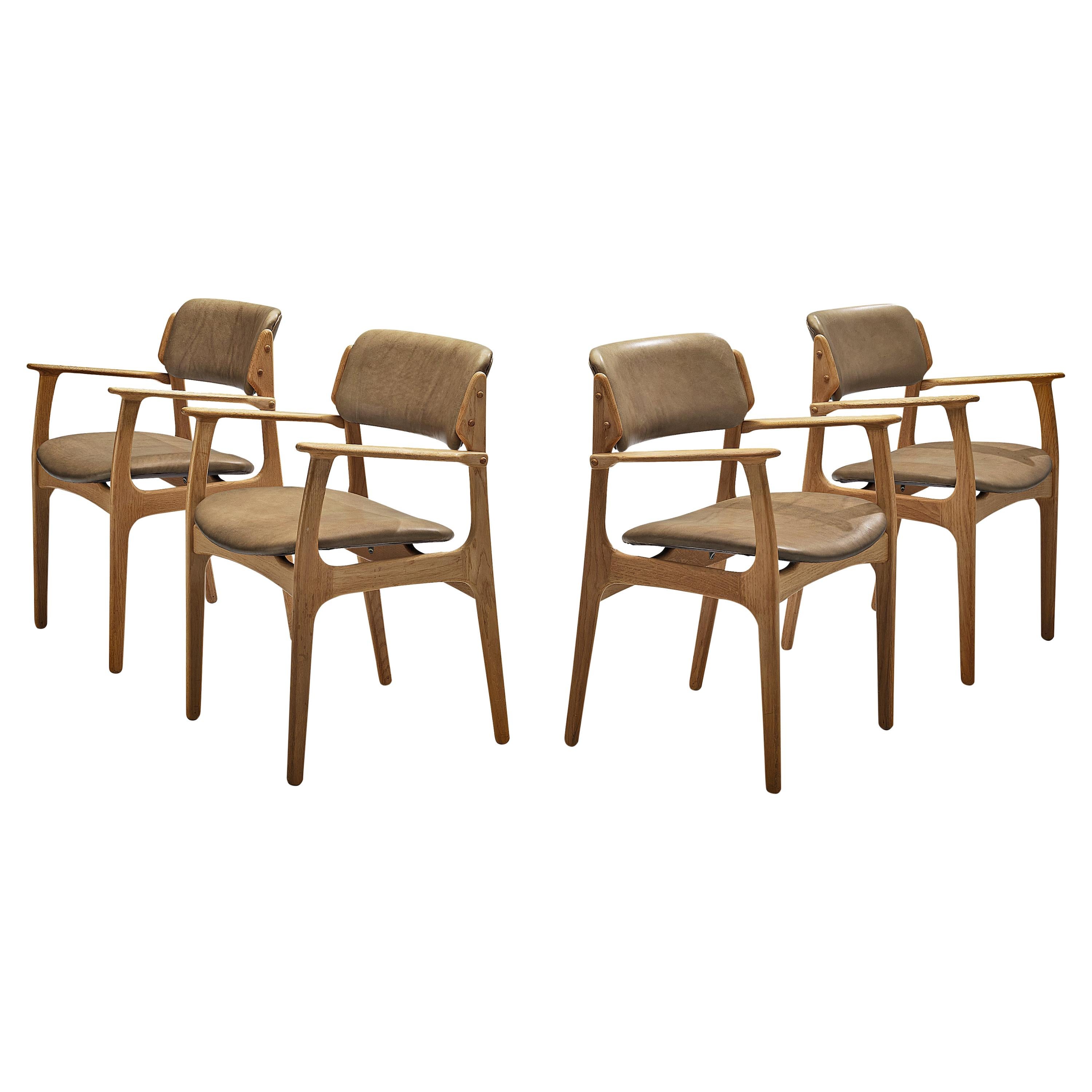 Vintage Teak Dining Chairs by Erik Buck at 1stDibs