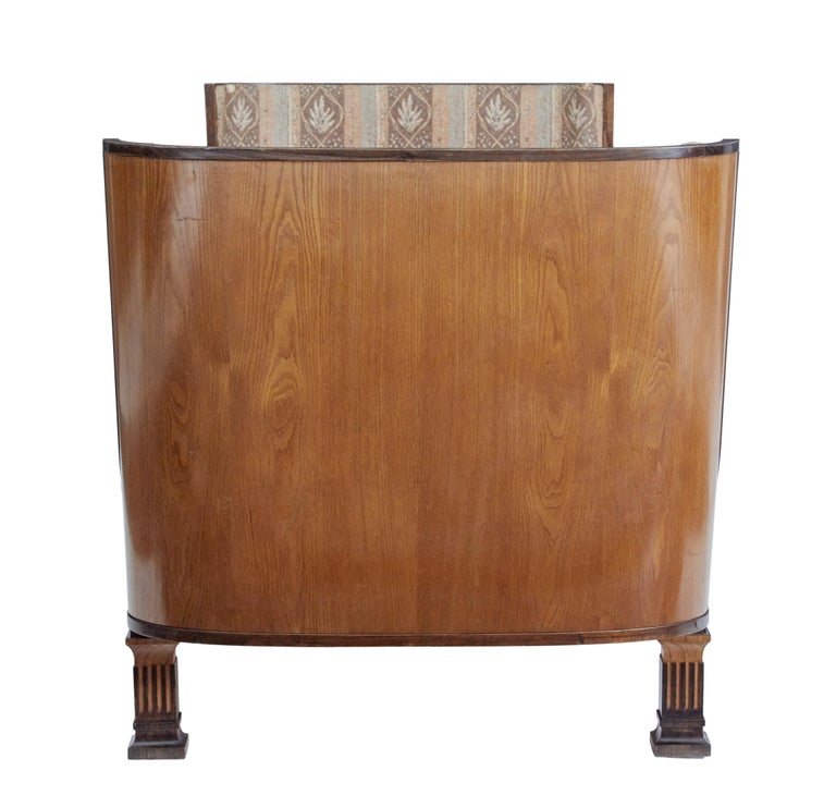 Erik Chambert Art Deco Swedish Elm and Birch Daybed For Sale at 1stDibs