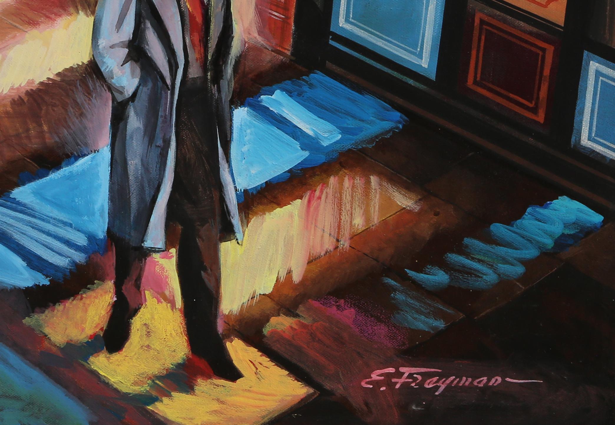 Erik Freyman - Montmarte, Paris, Large Painting by Erik Freyman at ...