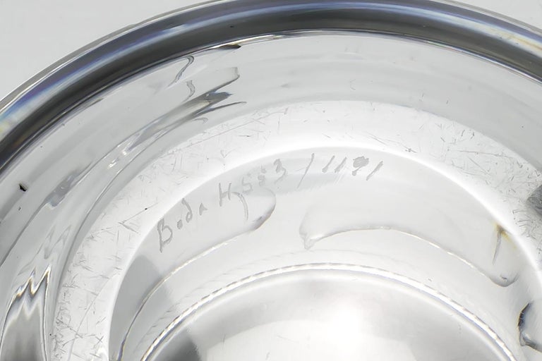 Erik Hoglund / Engraved Bowl'Crystal' / Boda Glasbruk / 1960s For Sale ...