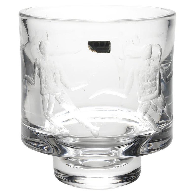 Erik Hoglund / Engraved Vase 'Crystal' / Boda Glasbruk / 1960s For Sale ...