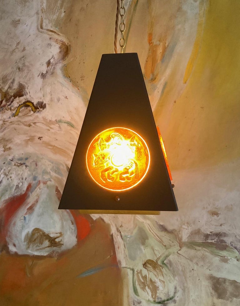 Erik Hoglund and Hans Bergstrom Pendant Light, Swedish C.1960’s For ...