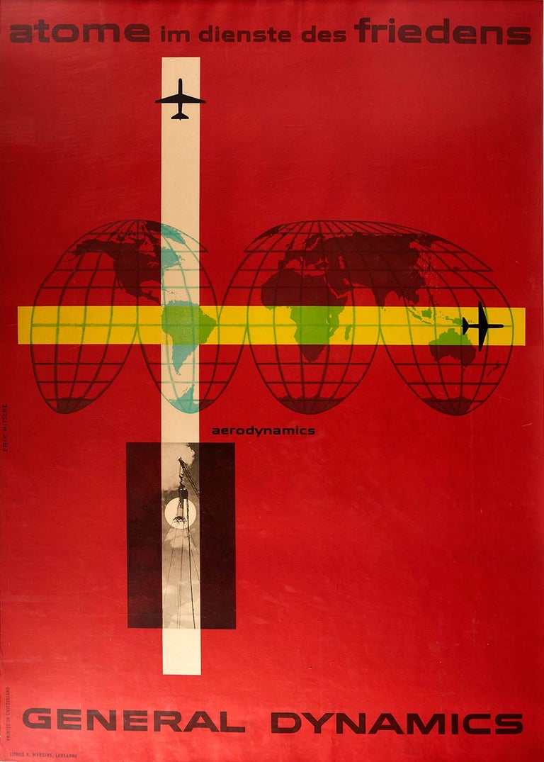 Erik Nitsche - Original Vintage Poster General Dynamics Aerodynamics UN ...