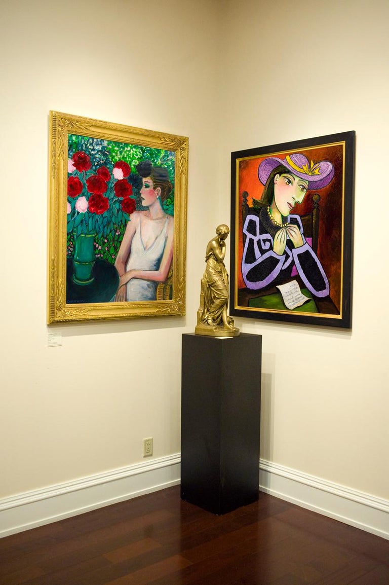 Erik Renssen - Cubist Woman Reading Letter For Sale at 1stDibs