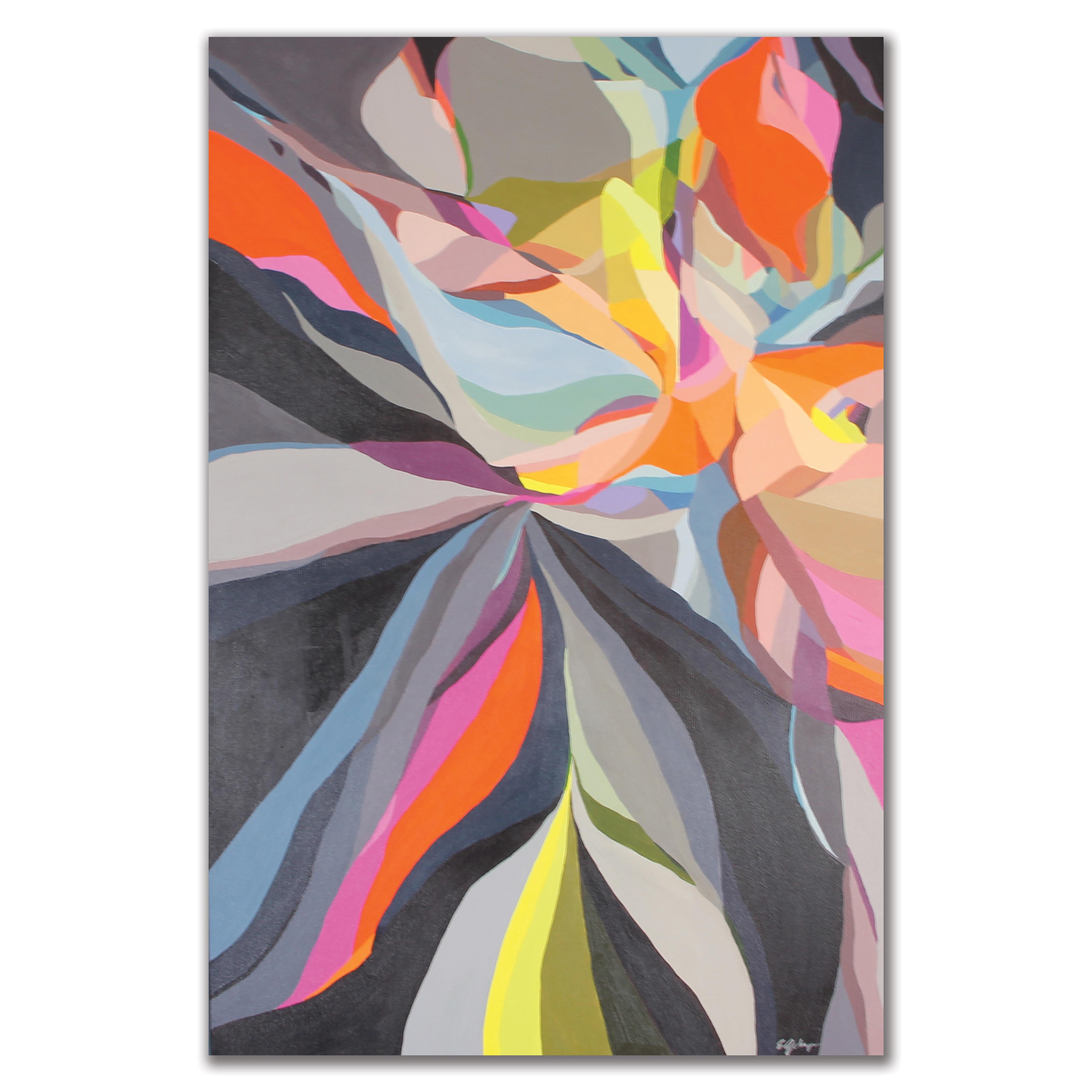 Erika Gehringer - "Junk Drawer"- Abstract Painting - Bold, landscape ...