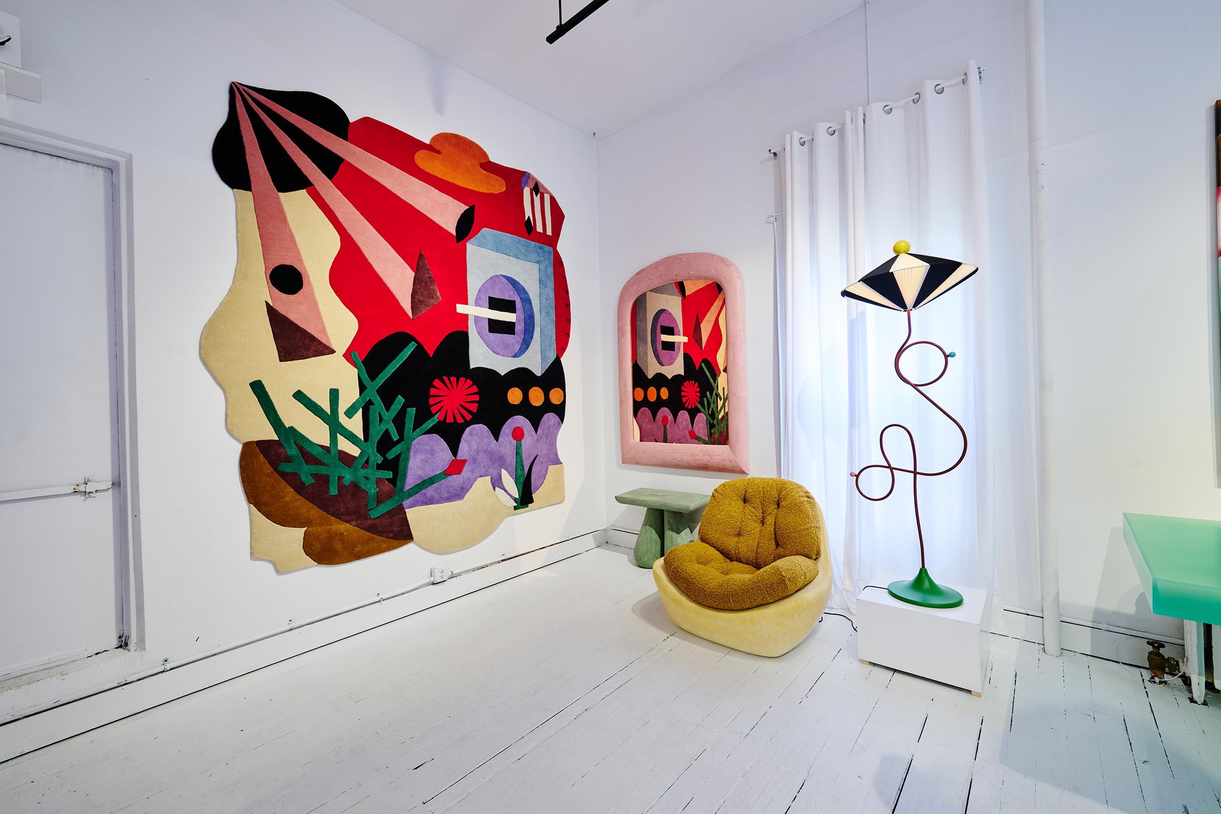 Contemporary Erika Mini Side Table in Green Plaster by Dean and Dahl ...