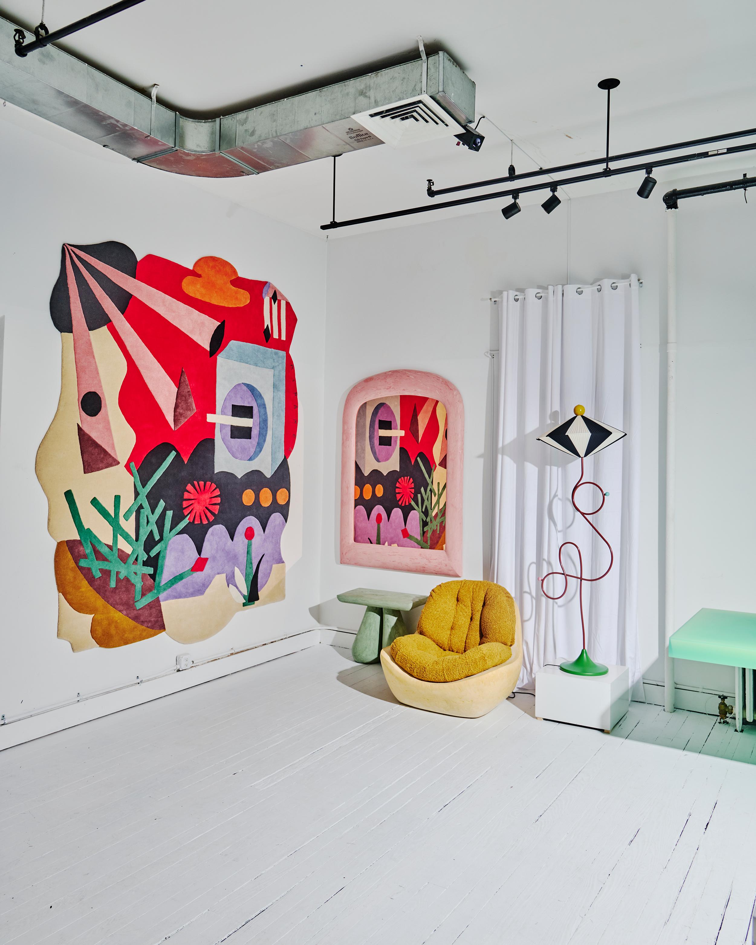 Contemporary Erika Mini Side Table in Green Plaster by Dean and Dahl ...