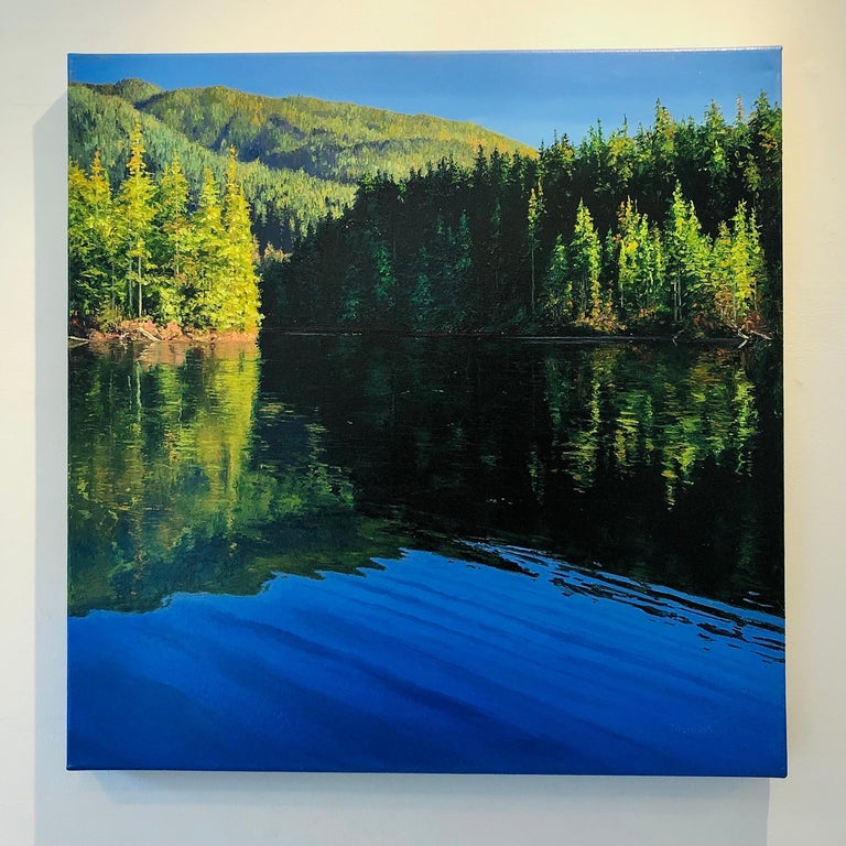 Erika Toliusis - Crisp and Quiet - trees waterscape artwork landscape ...