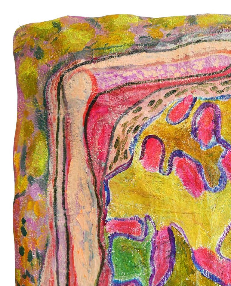 Erika Whitney - "Transient Hunt" Contemporary Colorful Painted Plaster ...