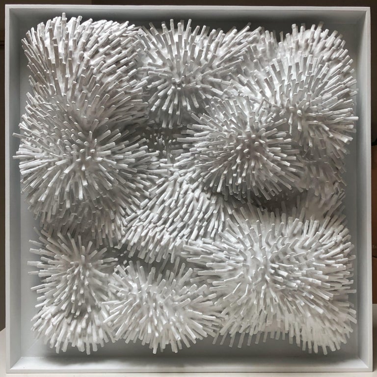 Erin Vincent - White Burst 2 - 3D organic feel contemporary abstract ...
