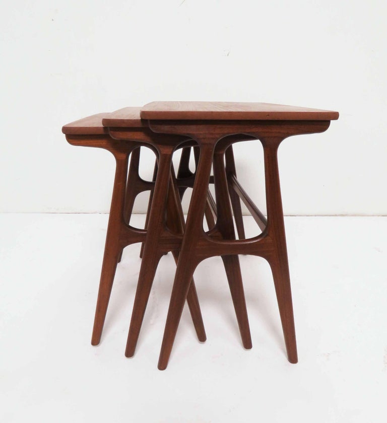 Erling Torvits for Heltborg Mobler Danish Teak Nesting Tables, circa ...