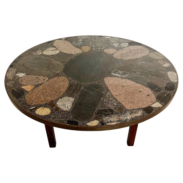 Erling Viksjo Terrazzo Congo Coffee Table Produced in Norway at 1stDibs