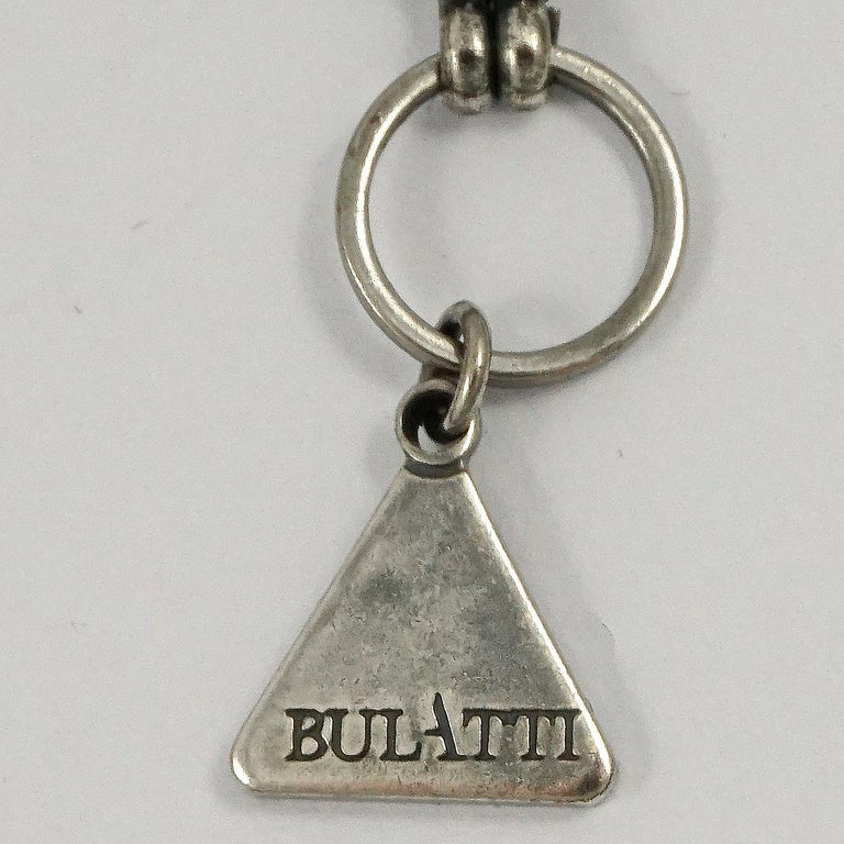 Ermani Bulatti Antiqued Silver Tone Triple Chain Necklace circa 1980s ...