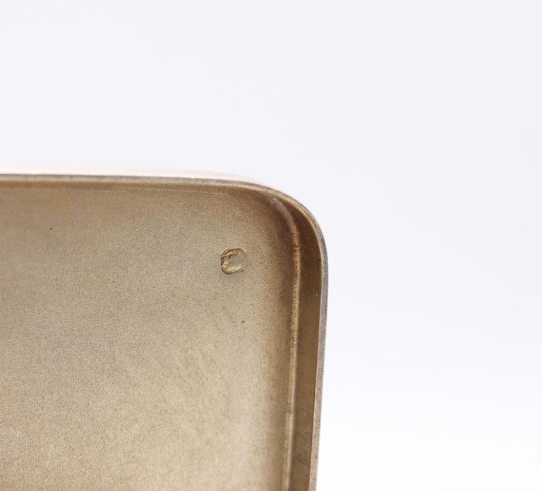 Ernest Cambeau Paris 1920 Art Deco Box .950 Sterling Silver with Ceylon ...