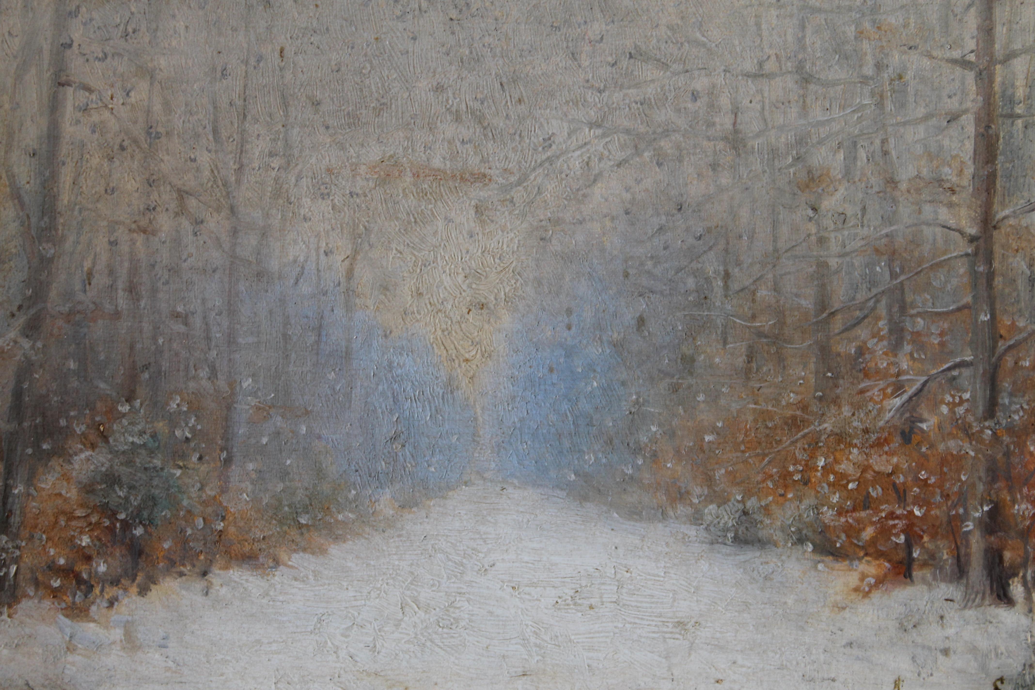 Ernest Gaston Amas - Winter Landscape, Snow Landscape, impressionist ...