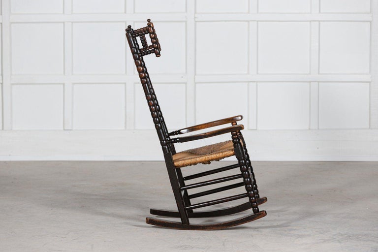 Ernest Gimson style Ash and Elm Bobbin Turned Rocking Chair For Sale at ...
