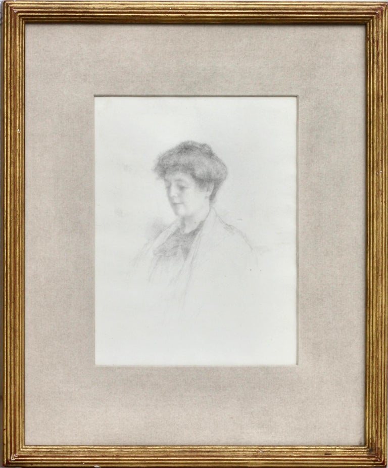 Ernest Haskell Portrait of a Woman, 3/4 View, Pencil on Paper For Sale ...