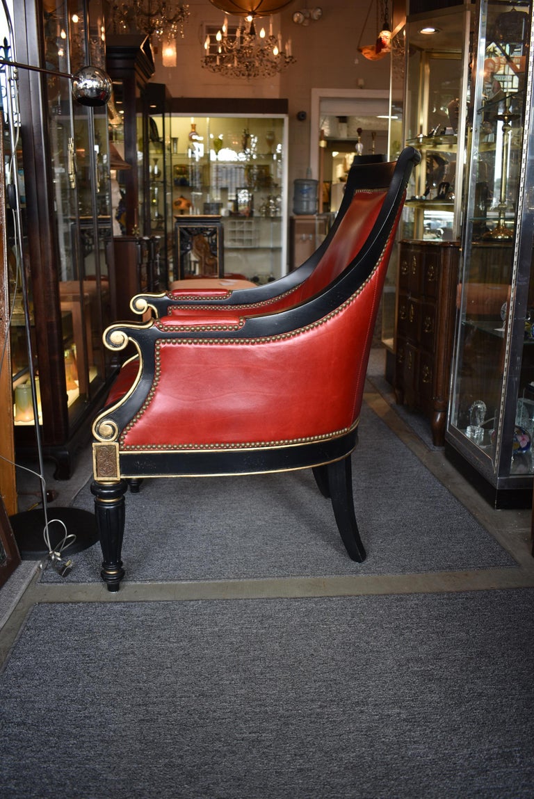 Ernest Hemingway Anson Leather Chair by Thomasville Furniture For Sale ...