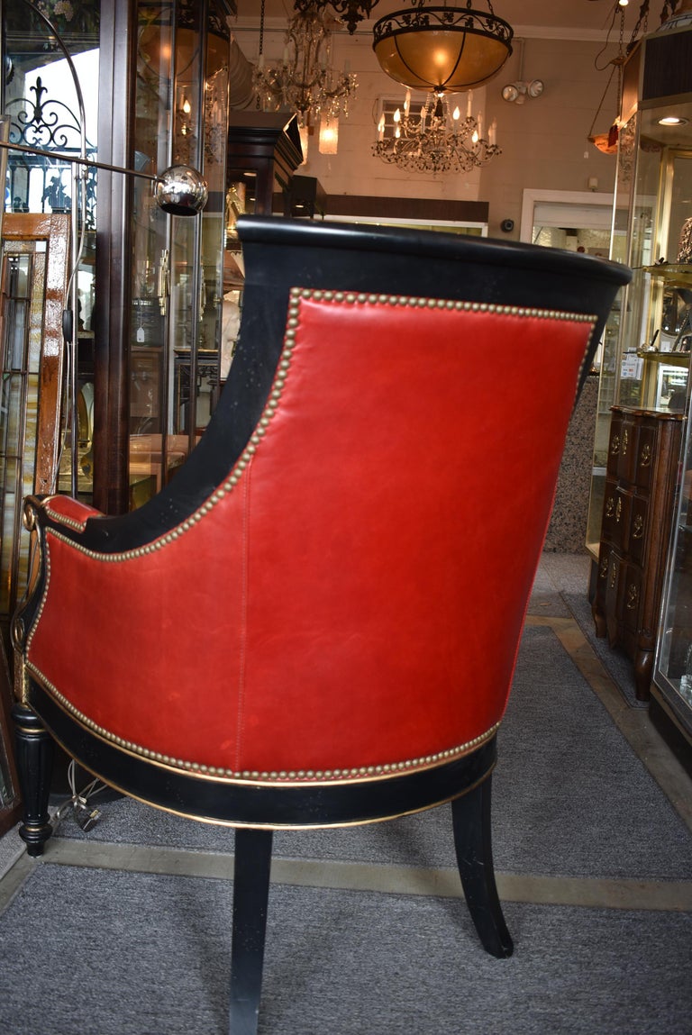Ernest Hemingway Anson Leather Chair by Thomasville Furniture For Sale ...
