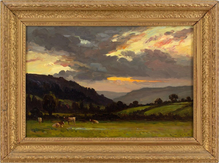 Ernest Higgins Rigg - Ernest Higgins Rigg, Sunset Swaledale, Antique ...